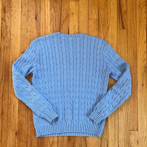 Ralph Lauren | Sweaters | Ralph Lauren Small Periwinkle Cableknit ...